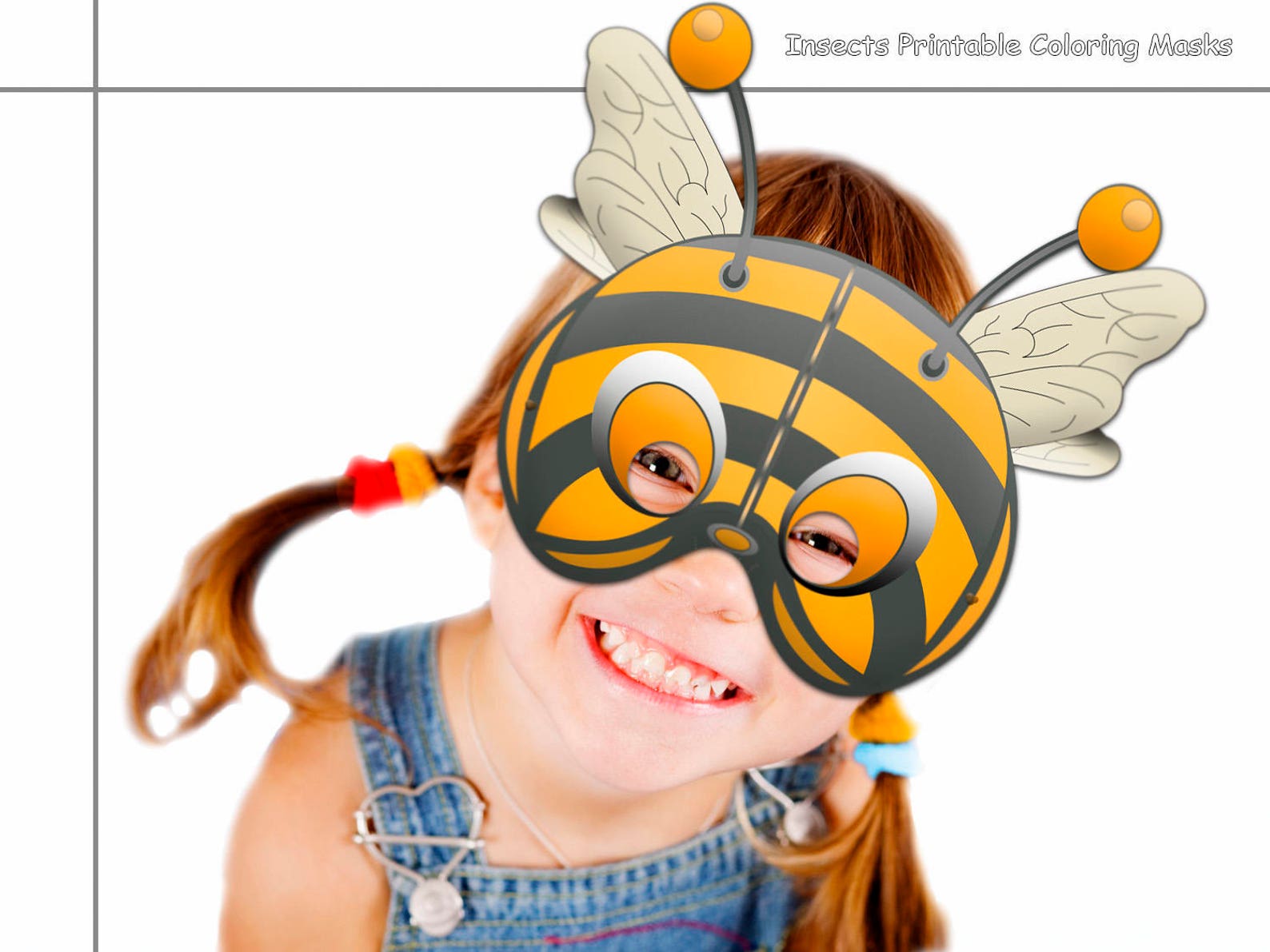 Insects Printable Coloring Masks Insect Masks Ladybug Mask | Etsy