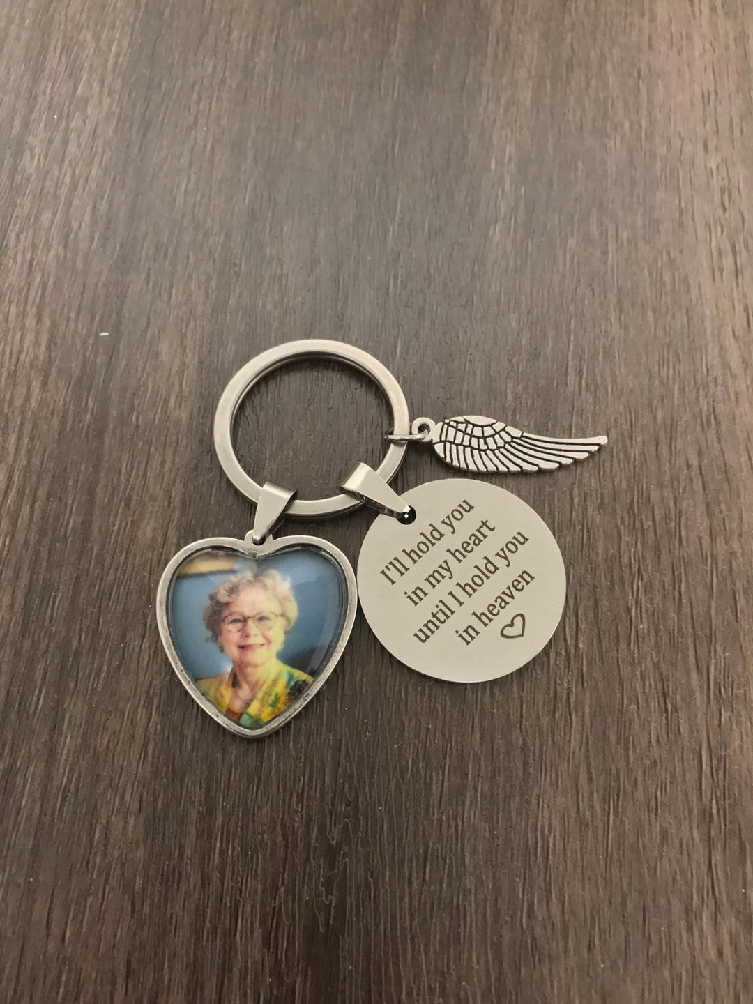 Personalized Custom Photo Memorial Keychain, Sentimental Sympathy ...