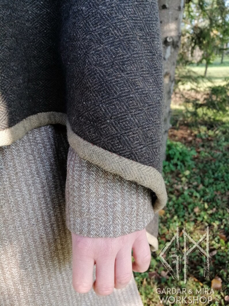 Viking Coat Viking Shawl Reenactment Early Medieval Coat | Etsy