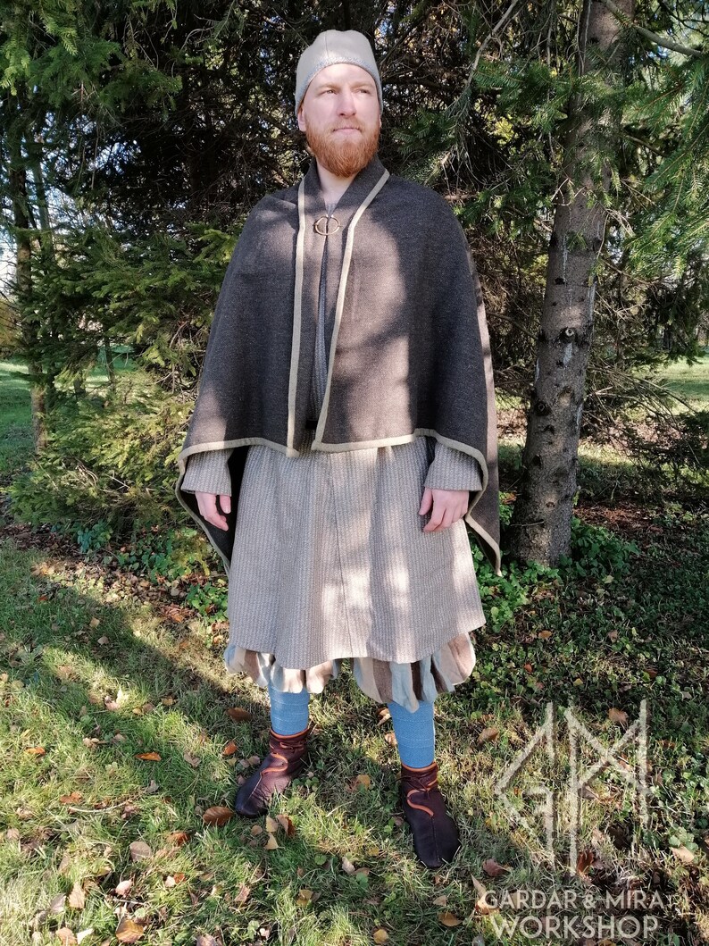 Viking Coat Viking Shawl Reenactment Early Medieval Coat - Etsy