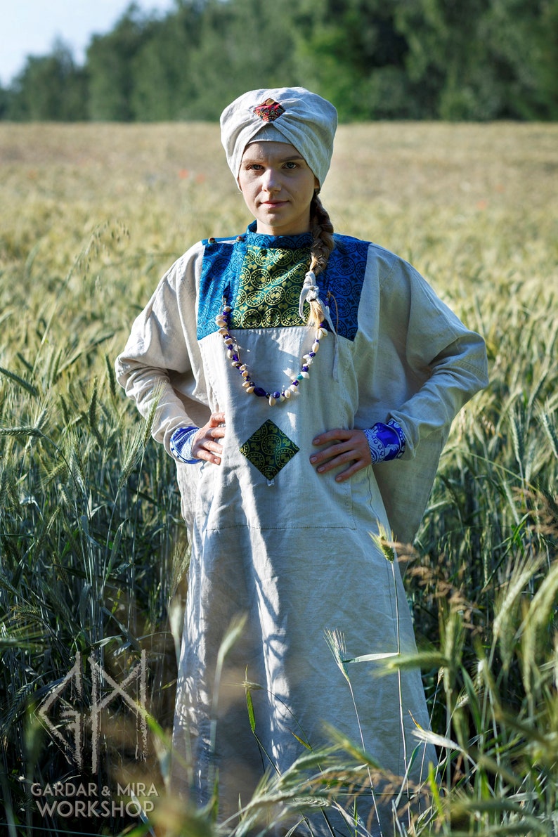 Moshchevaya Balka Dress, Alanian Dress, Alans, Linen Underdress - Etsy