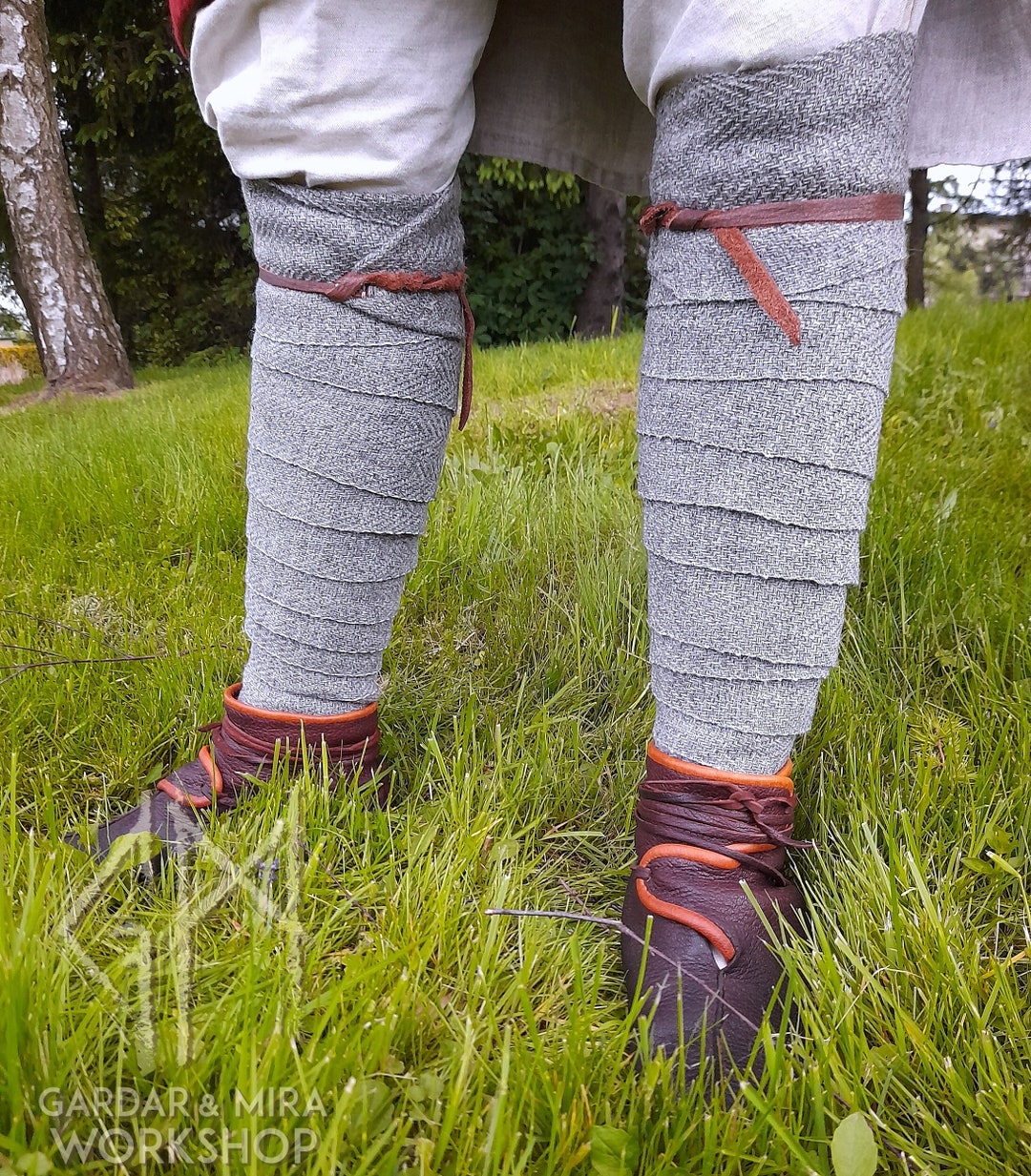 Vking Woolen Leg Wraps, 4 Meters per Leg - Etsy