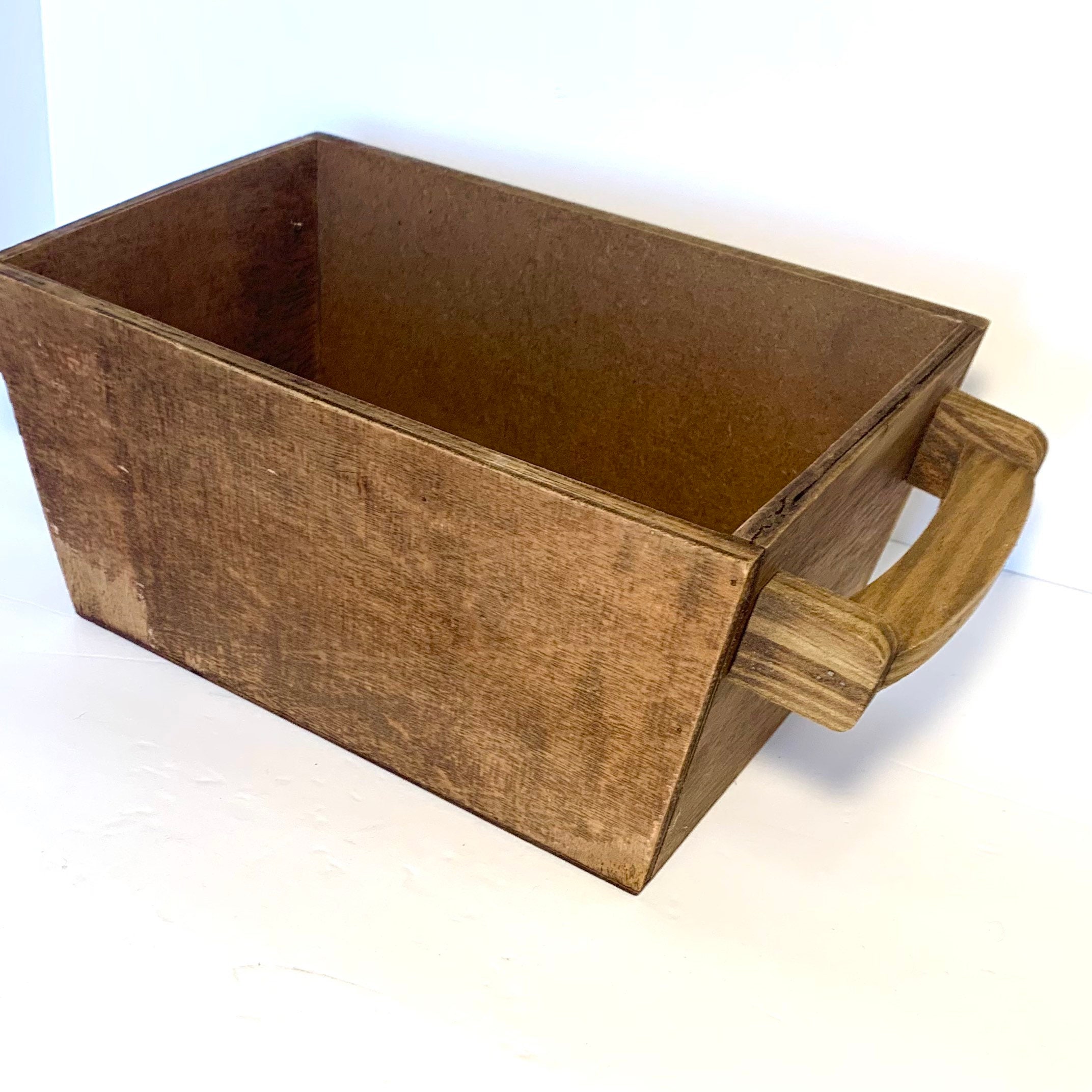 Rustic Wood Bin Rectangle Sunflower Bin With Handles FREE SHIPPING - Etsy