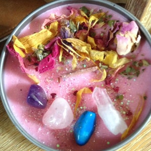 Candle With Crystals, Rhiannon Goddess Worship Candle, Vegan/eco ...