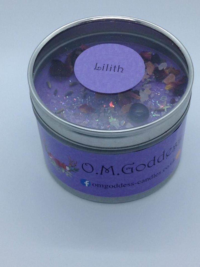Lilith, Goddess Worship Candle With Crystals. Witchy, Wiccan, Pagan ...