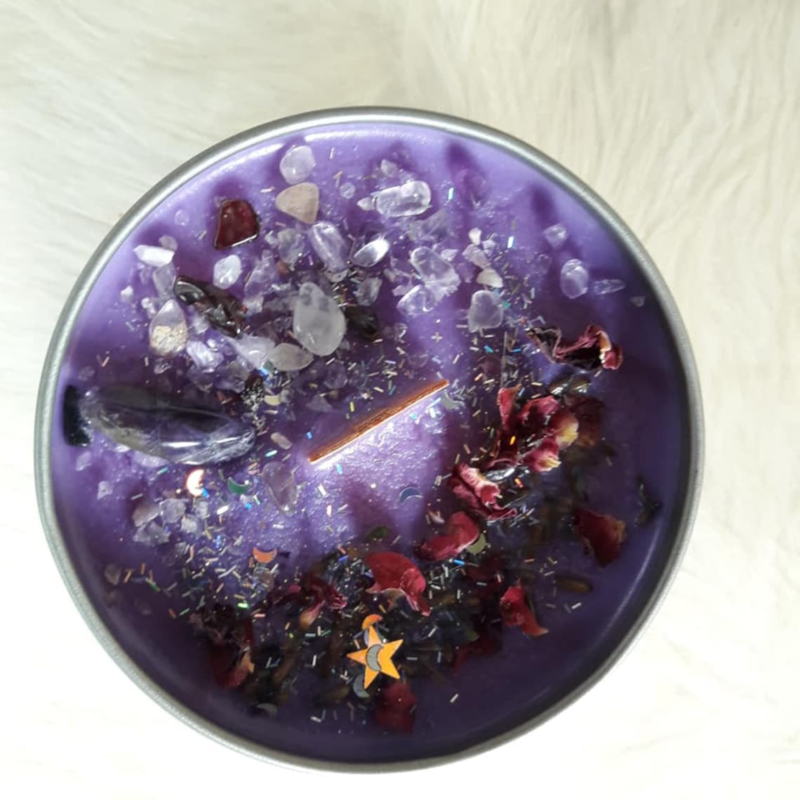 Lilith Goddess Worship Candle with Crystals. Witchy Wiccan | Etsy