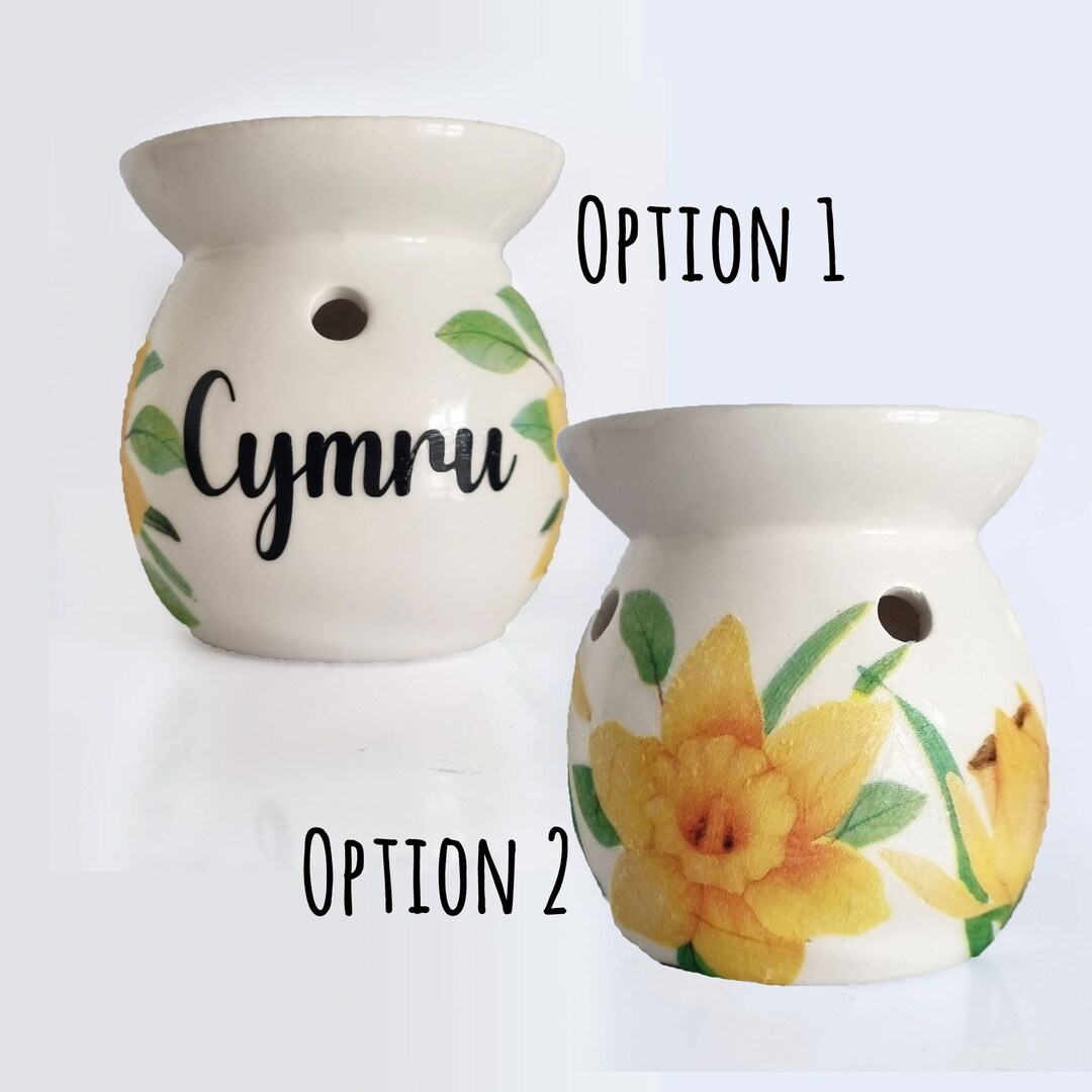 Daffodil Oil Burner, Welsh Oil Burner, Cymru, Wales, Wax Melt Daffodils ...