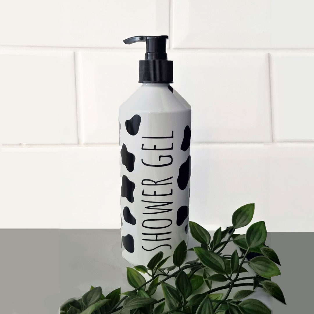Cow Print Dispenser Bottles, Toiletries, Refillable Bathroom , Cows ...