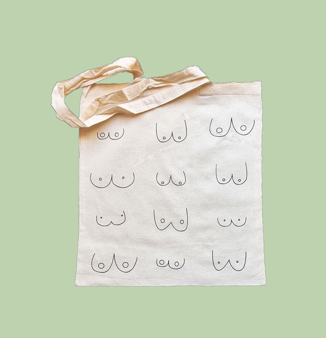 Tote Bag Boobs Boobie Aesthetic Breasts Body Positive Sex Etsy