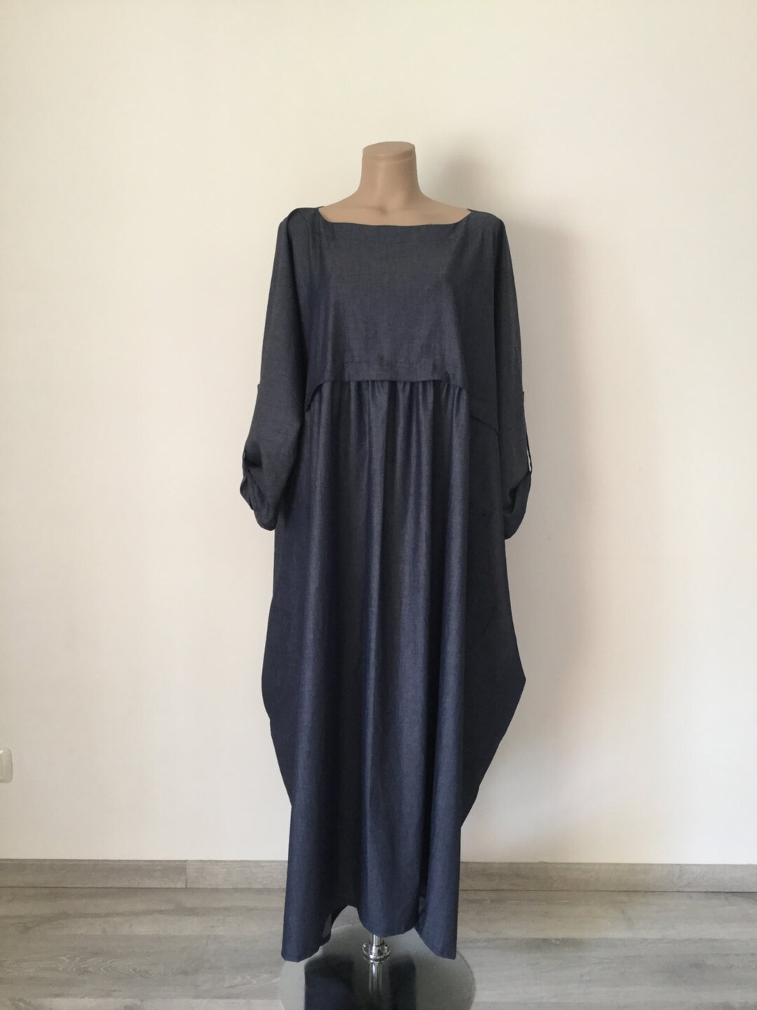 Long Denim Dress,plus Size,oversize 3xl-4xl-5xl,boho,lagenlook,plus ...