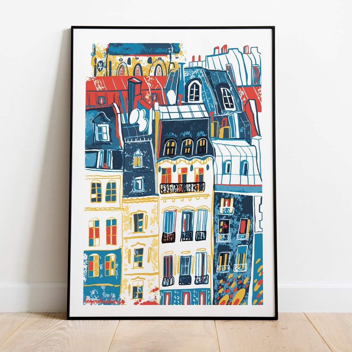Modern Colorful Architectural Prints / Art Moderne Street Wall Art ...