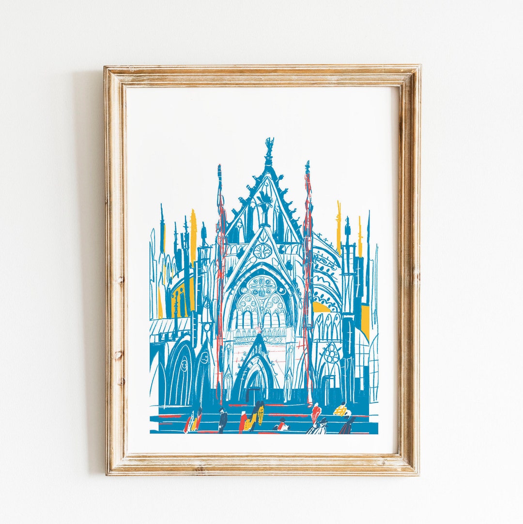 West German Gothic Cologne Print / Cologne Germany Gift Art Print ...
