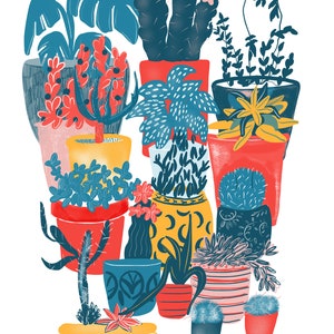 Plant Poster,cactus Digital Print,cactus Painting,cactus Picture,cactus ...