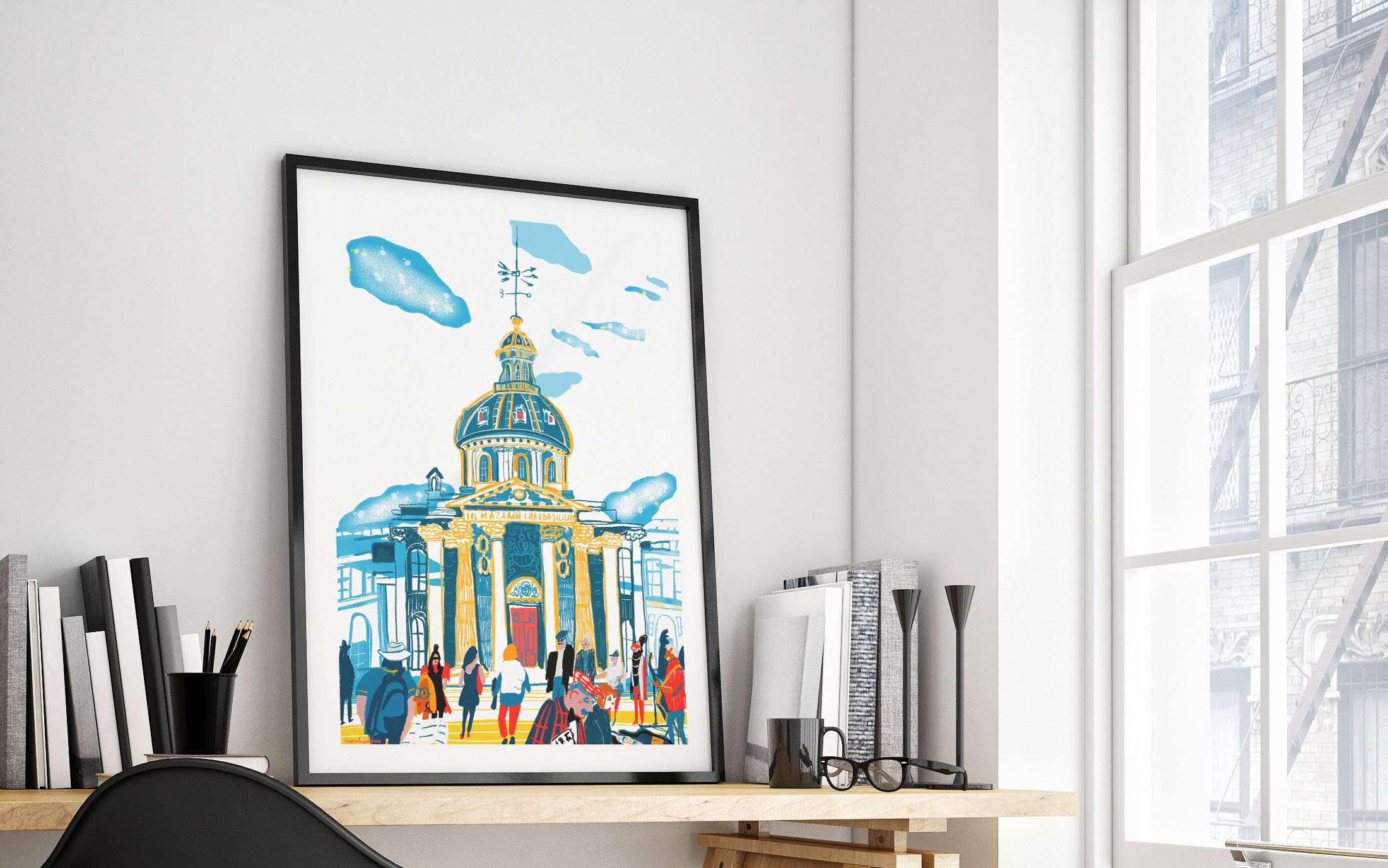 Paris City Wall Art / Paris Wall Art Landscape Poster / French | Etsy