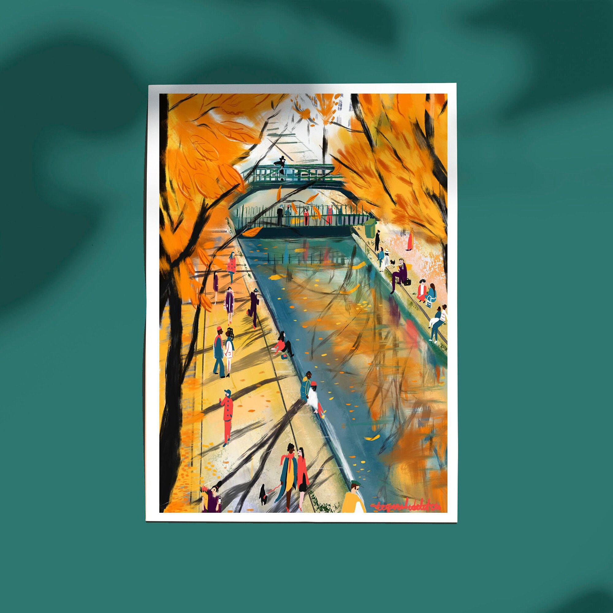 Fall wall art October leaves new apartment decorFall colors | Etsy