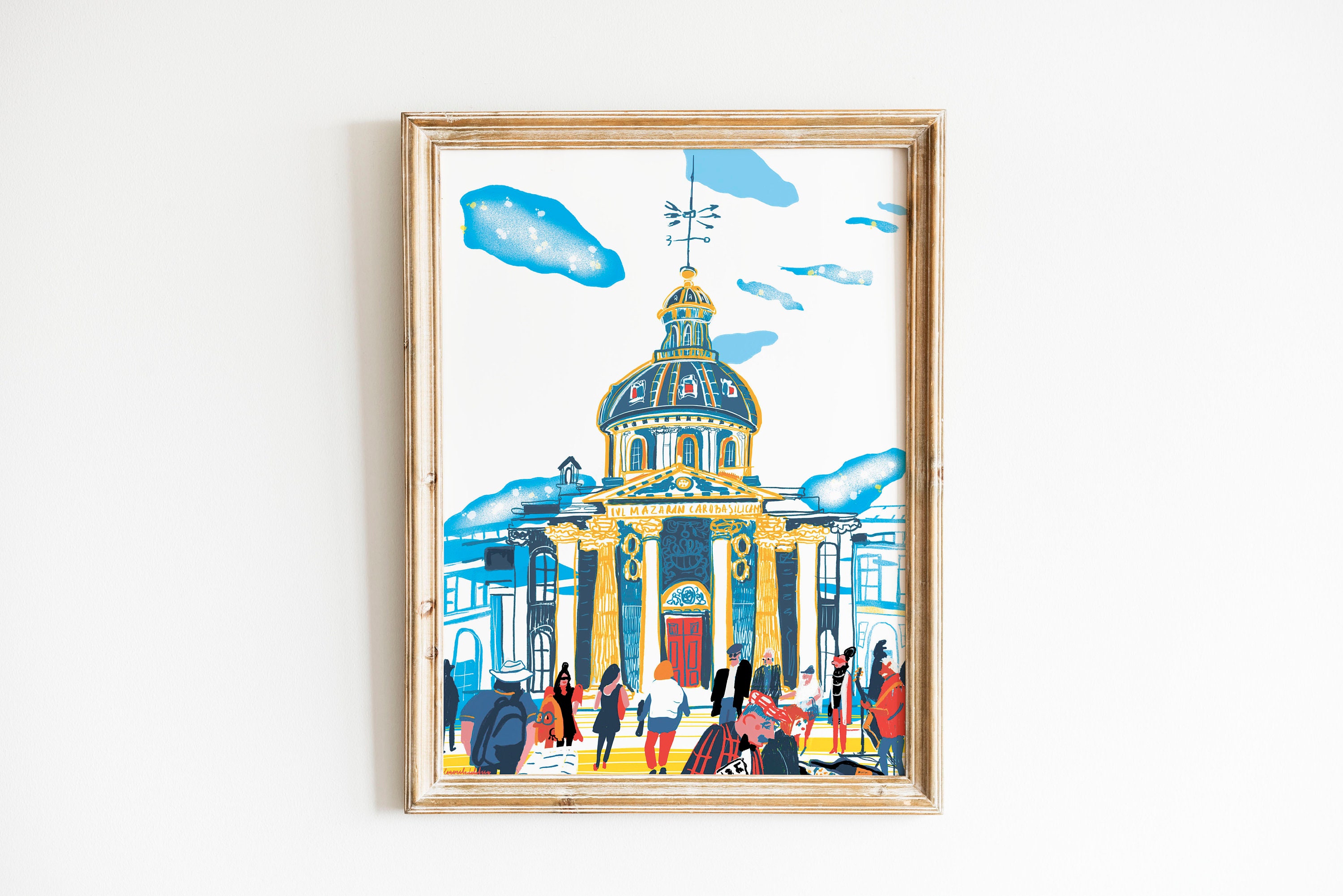 Paris City Wall Art / Paris Wall Art Landscape Poster / French | Etsy