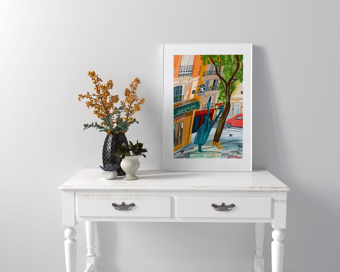 Edith Piaf Place Paris 20e Poster Edith Piaf Souveniredith | Etsy