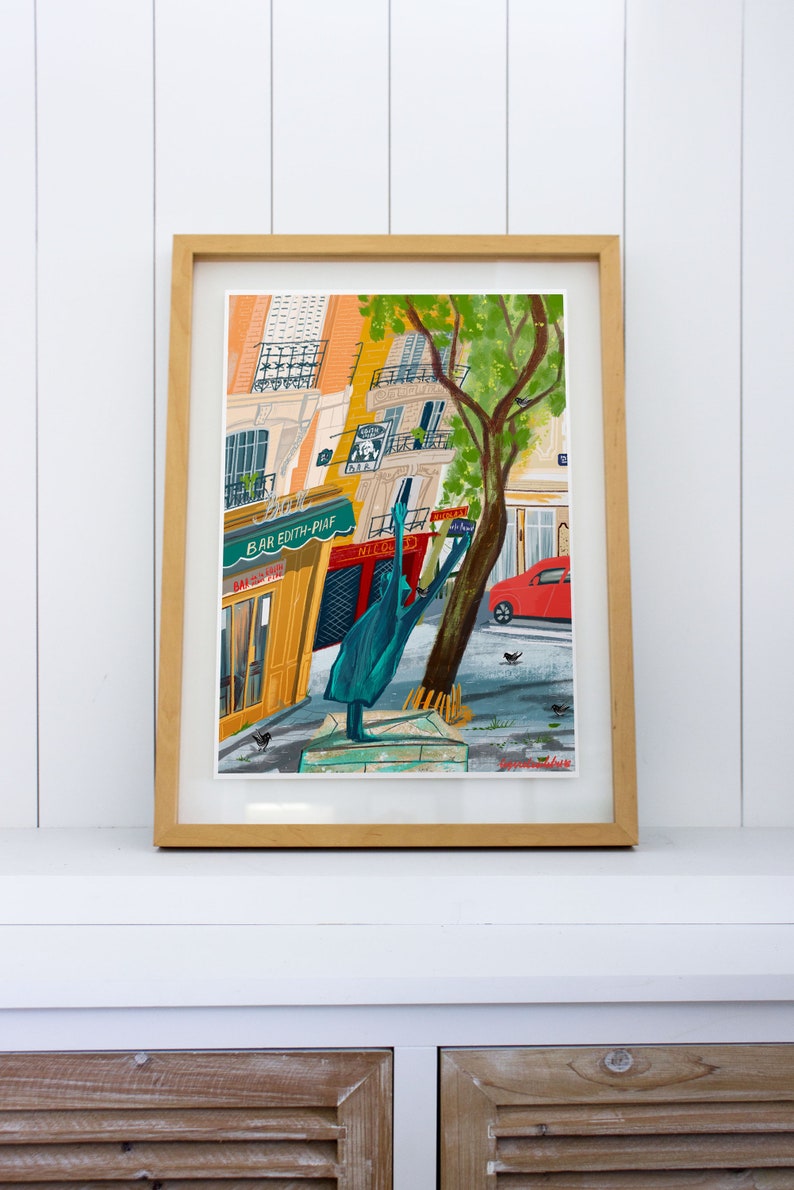 Edith Piaf Place Paris 20e Poster Edith Piaf Souveniredith | Etsy