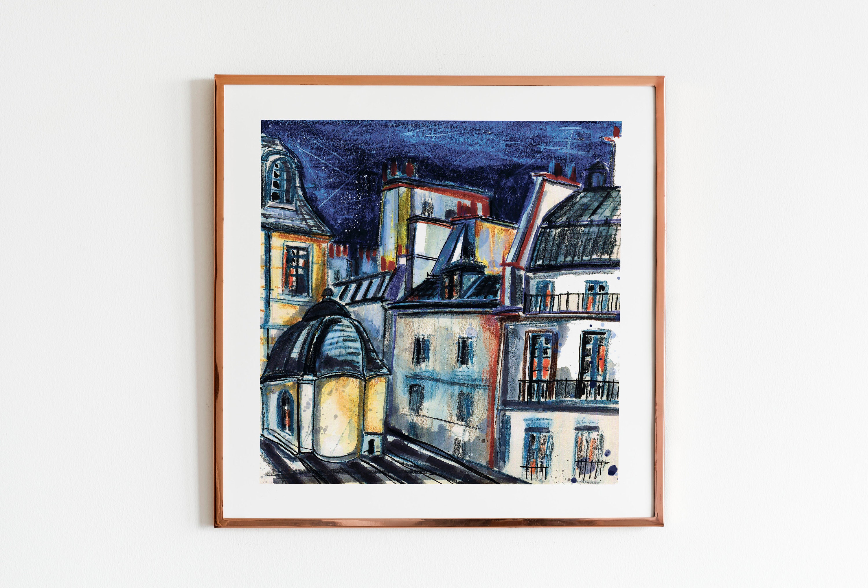 Night Paris Wall Art / Paris City Lights Poster Gift / Dark | Etsy