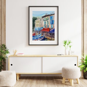 Cassis Watercolor Paintingcassis French City Artfrench Riviera ...