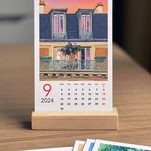 Small Desk Calendar 2024tiny 2024 Calendar parisian Art Calendarart ...