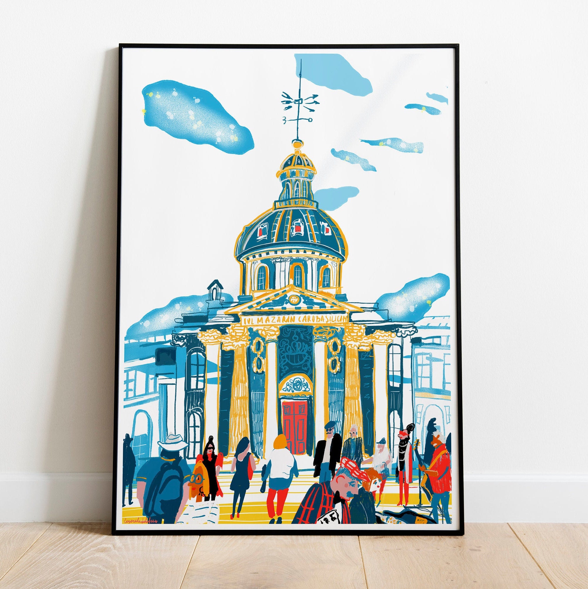 Paris City Wall Art / Paris Wall Art Landscape Poster / French | Etsy