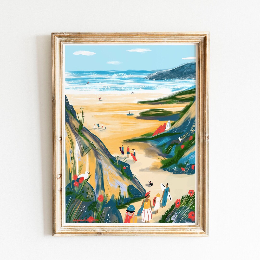 Ocean Wave Art Print: Scenic Beach Landscape Poster (A3) - Etsy