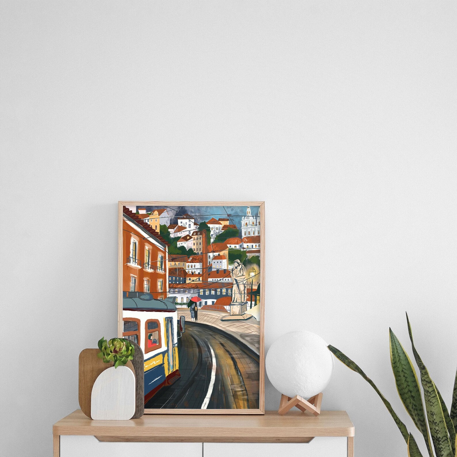 Lisbon Wall Artlisbon Tram Wall Decorportugal Artlisbon - Etsy