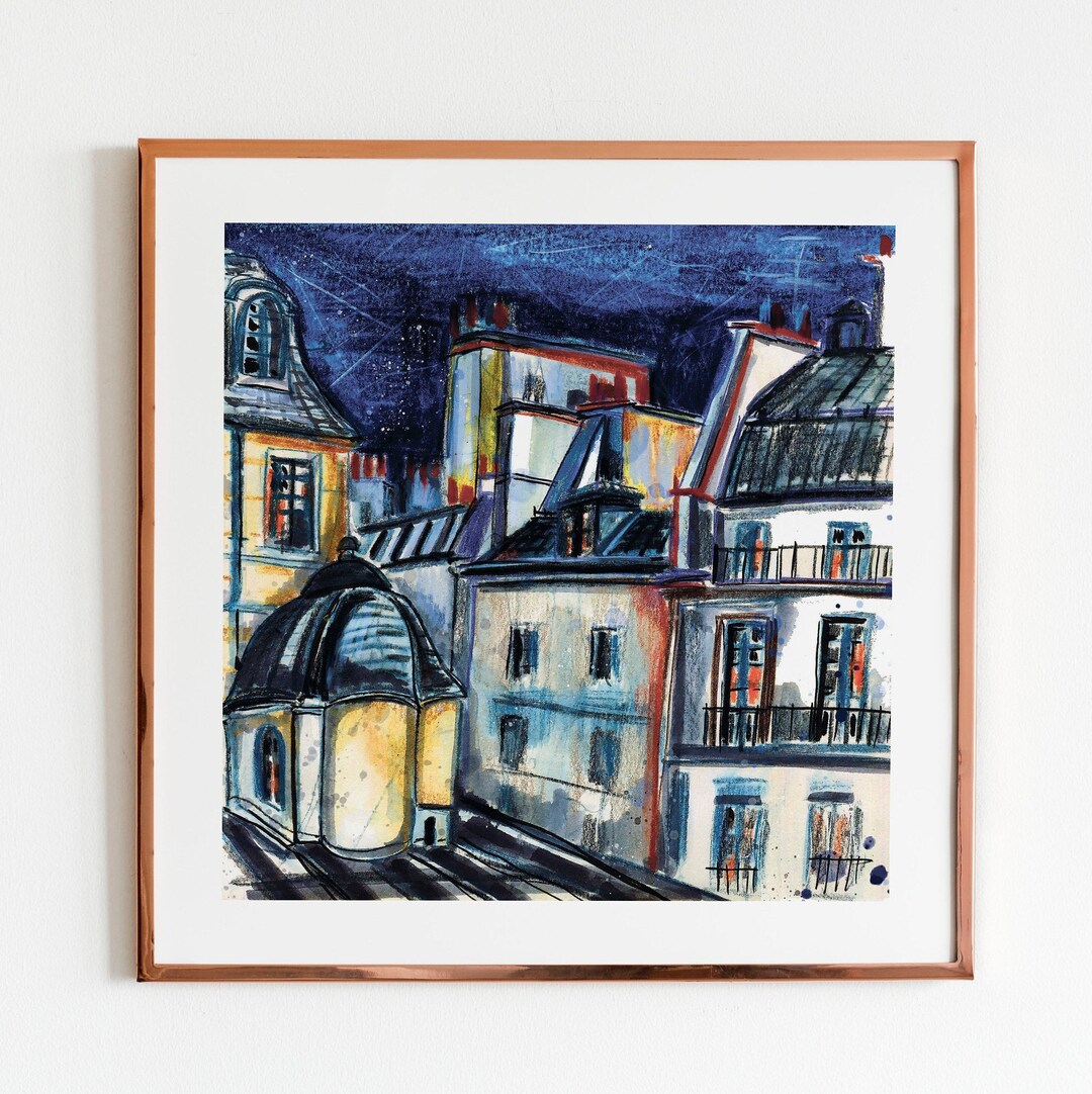 Night Paris Wall Art / Paris City Lights Poster Gift / Dark Paris at ...