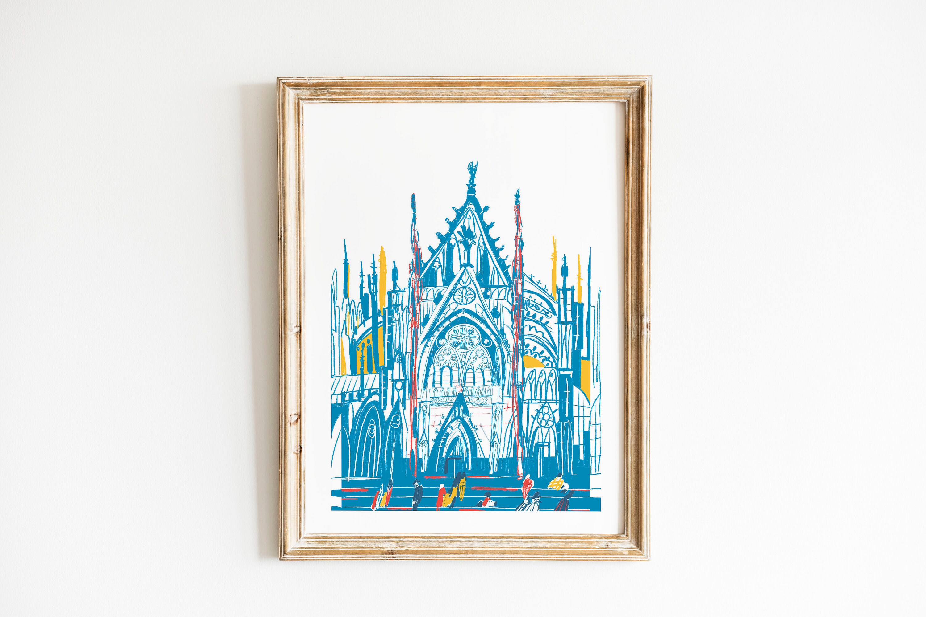 West German Gothic Cologne Print / Cologne Germany Gift Art | Etsy