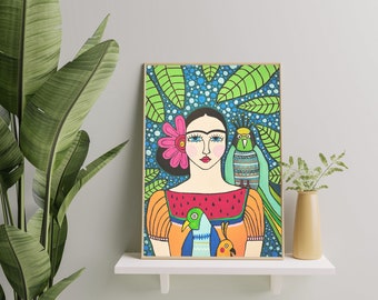 No. 1 I Paint Flowers so They Will,printable Art Frida Kahlo,instant ...