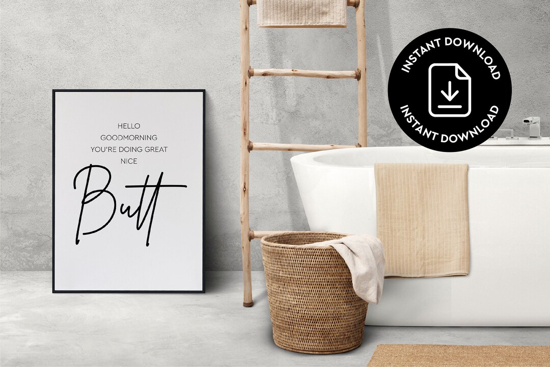 Funny Bathroom Poster, Instant Download, Funny Bathroom Signs, Funny ...