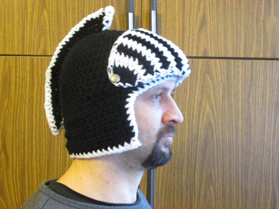 Crochet Knight Helmet Pattern: Adult Size, Removable Visor (PDF Pattern ...