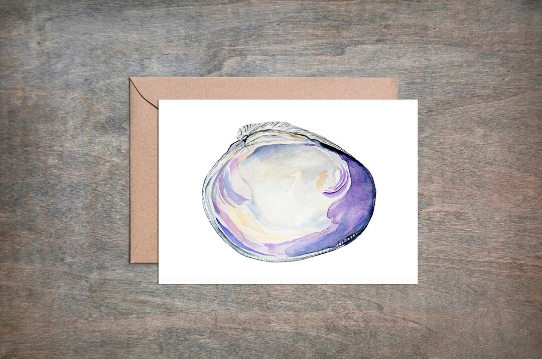 Quoddy Head Quahog Card. Single Card or 4 Card Set. Blank Card ...