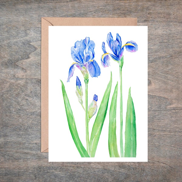 Iris Card - Etsy