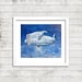 Baby Beluga and Mum - Archival Giclée Print - Whale Watercolor ...