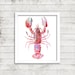 Lobster Watercolor Print, Red Lobster, Lobster Illustration, Nautical ...