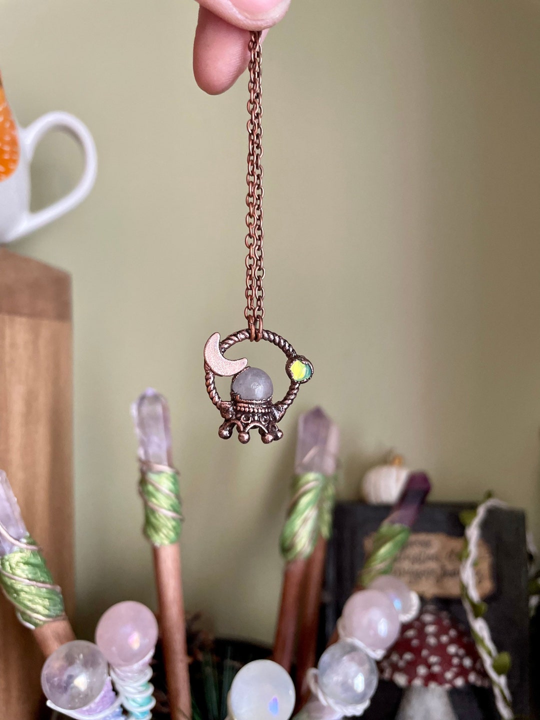 Electroformed Tiny Crystal Ball Rose Quartz - Etsy