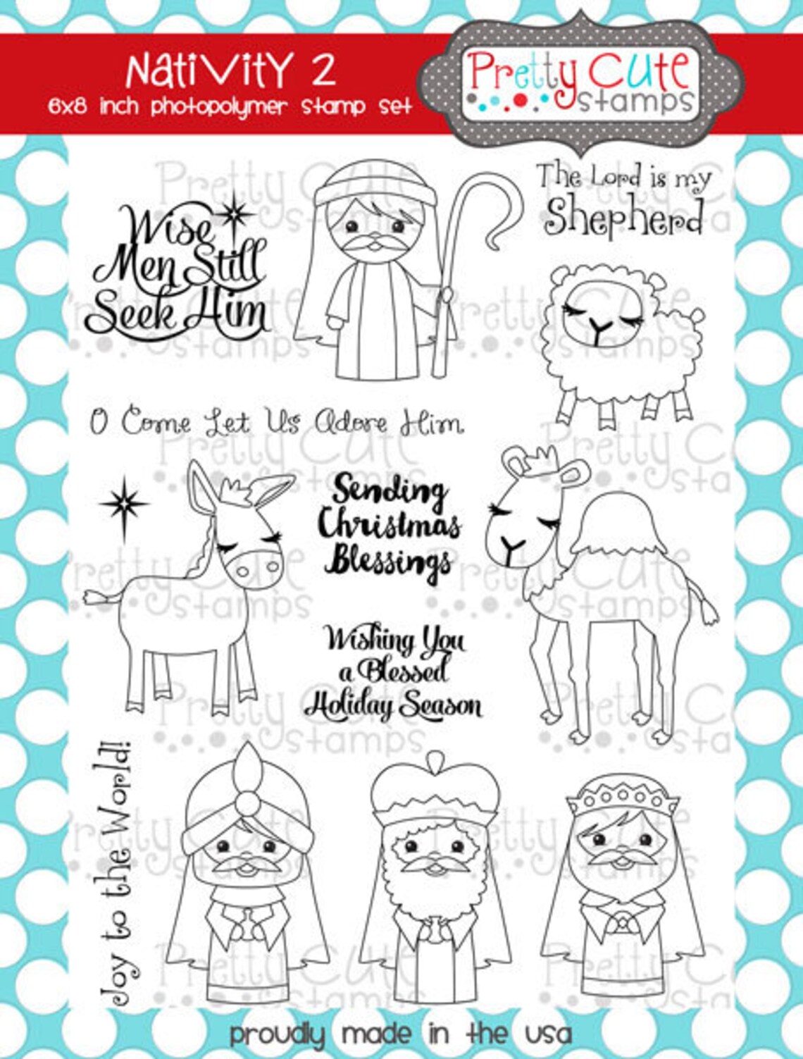 Nativity 2 6x8" Clear Photopolymer Stamp Set - Etsy