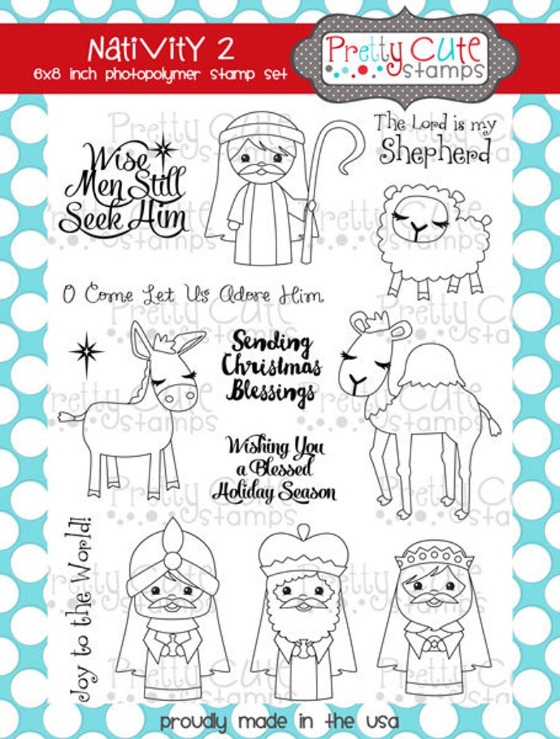 Nativity 2 6x8" Clear Photopolymer Stamp Set - Etsy