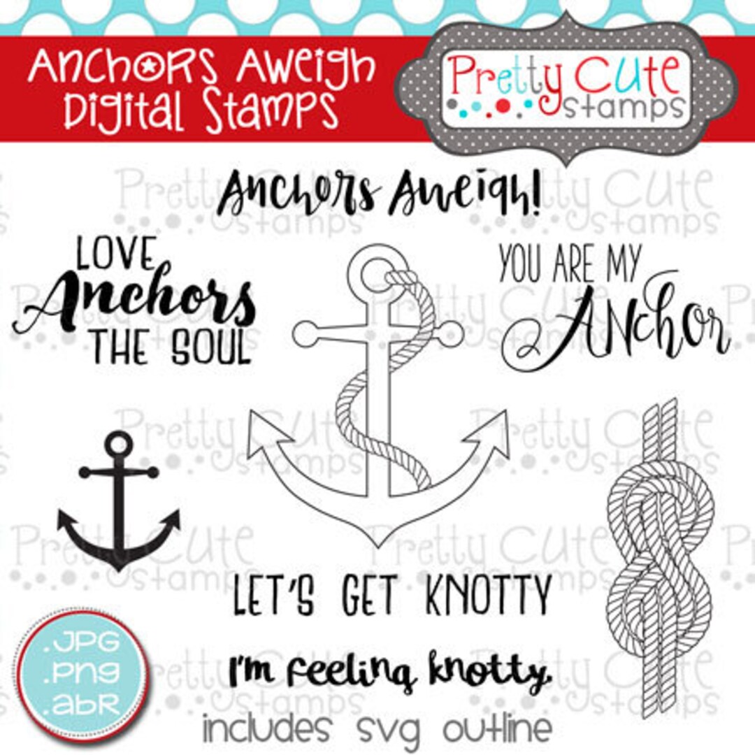 Anchors Aweigh DIGITAL Stamp Set - Etsy