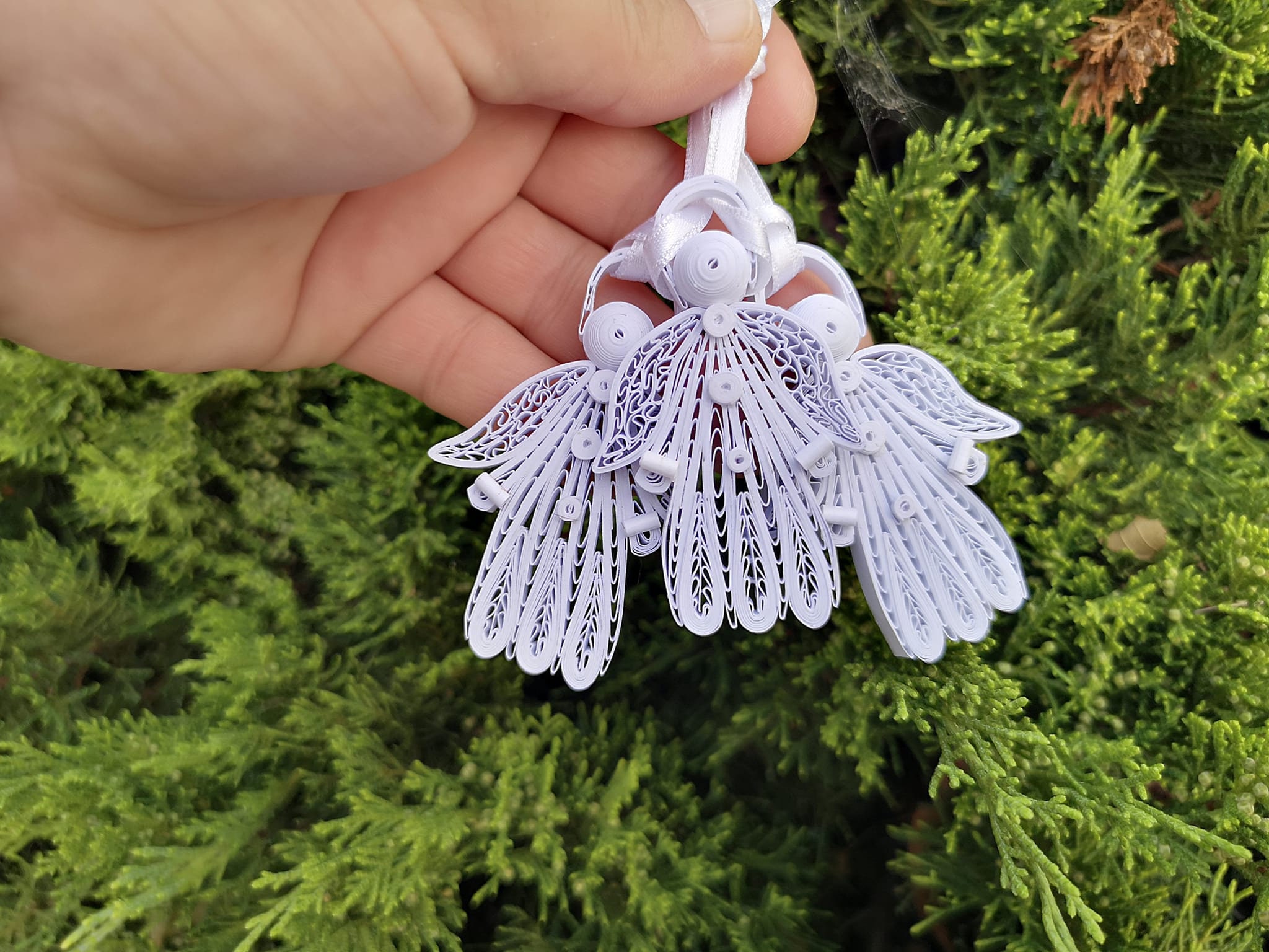 Small Angels Paper Christmas Set, Quilled Home Ornament, Housewarming ...