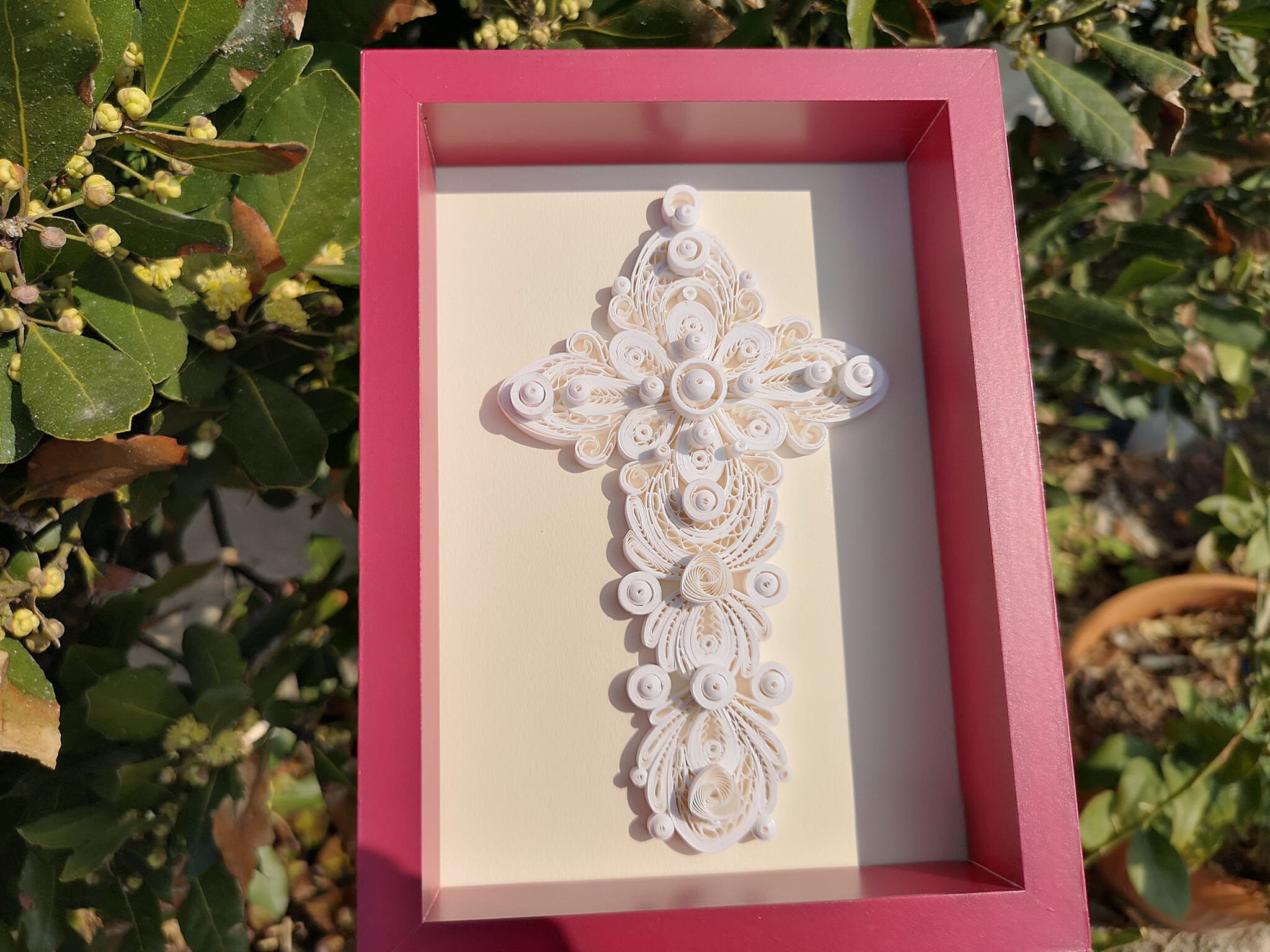Quilling Paper Cross Wall Art, Handmade Christian Home Decoration ...