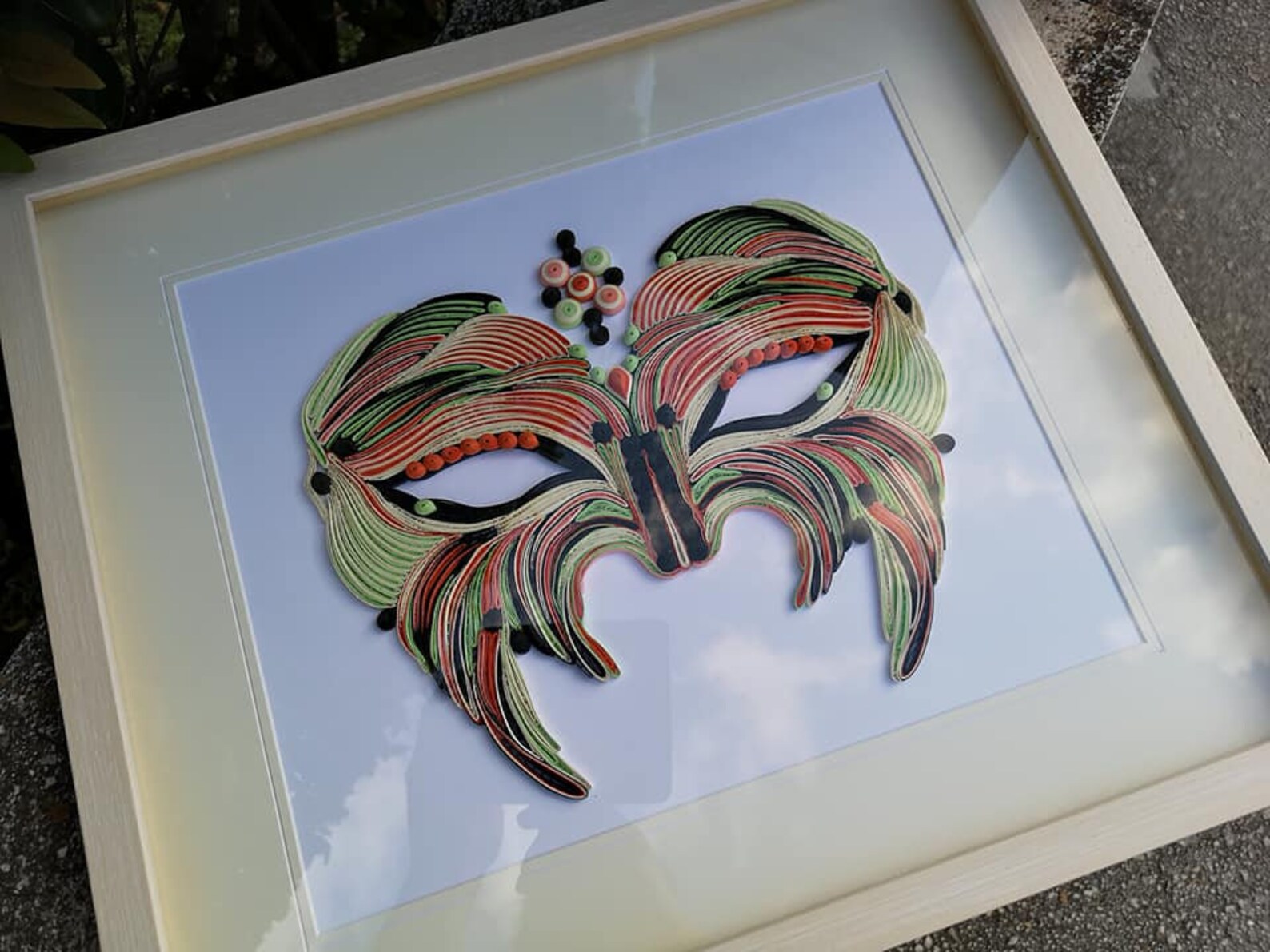 Quilling Paper Mask Wall Art Living Room Wall Decor Paper - Etsy