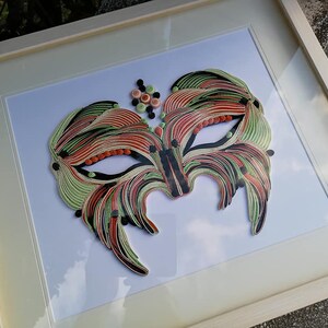 Quilling Paper Mask Wall Art, Living Room Wall Decor, Paper Wall ...