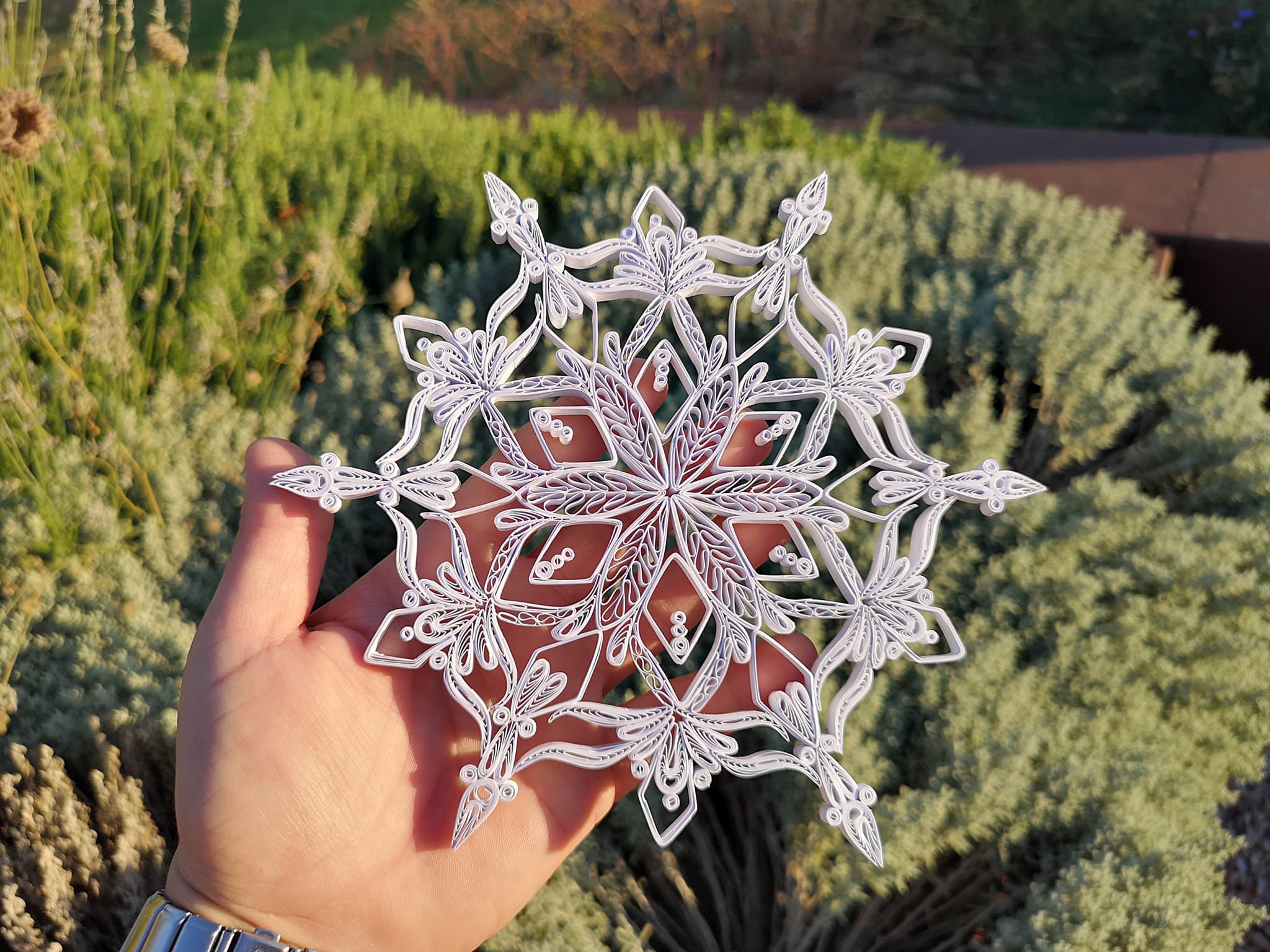 Quilled Christmas Star Ornament, Paper Christmas Star Decor, Quilling ...