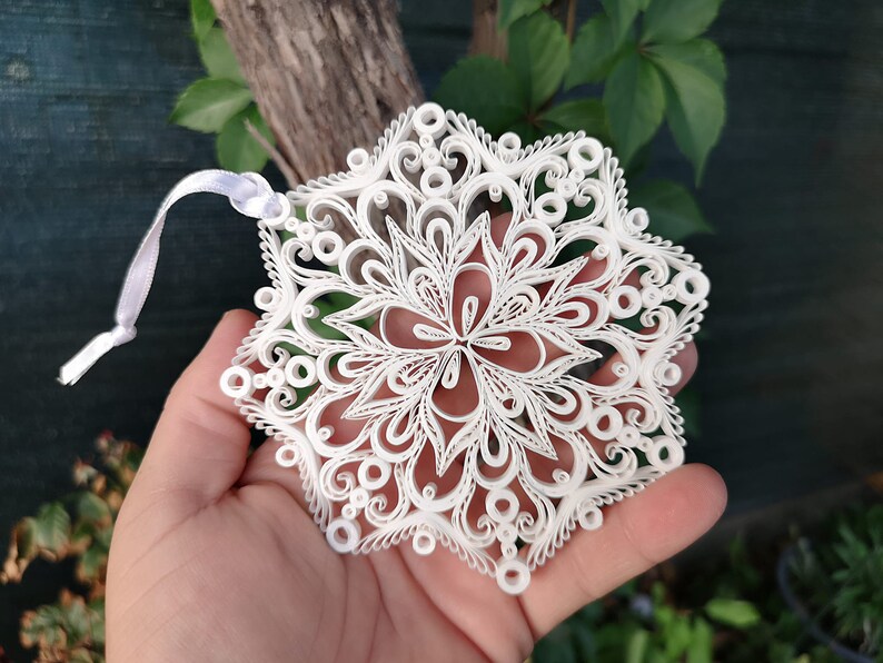 Snowflake Christmas Tree Decor Christmas Decoration Paper - Etsy