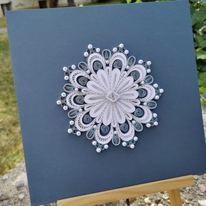 Mandala Paper Wall Symbol, Quilling Mandala With Beads, Geometric ...