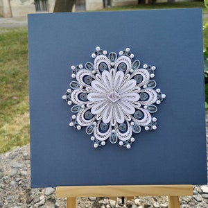 Mandala Paper Wall Symbol, Quilling Mandala With Beads, Geometric ...