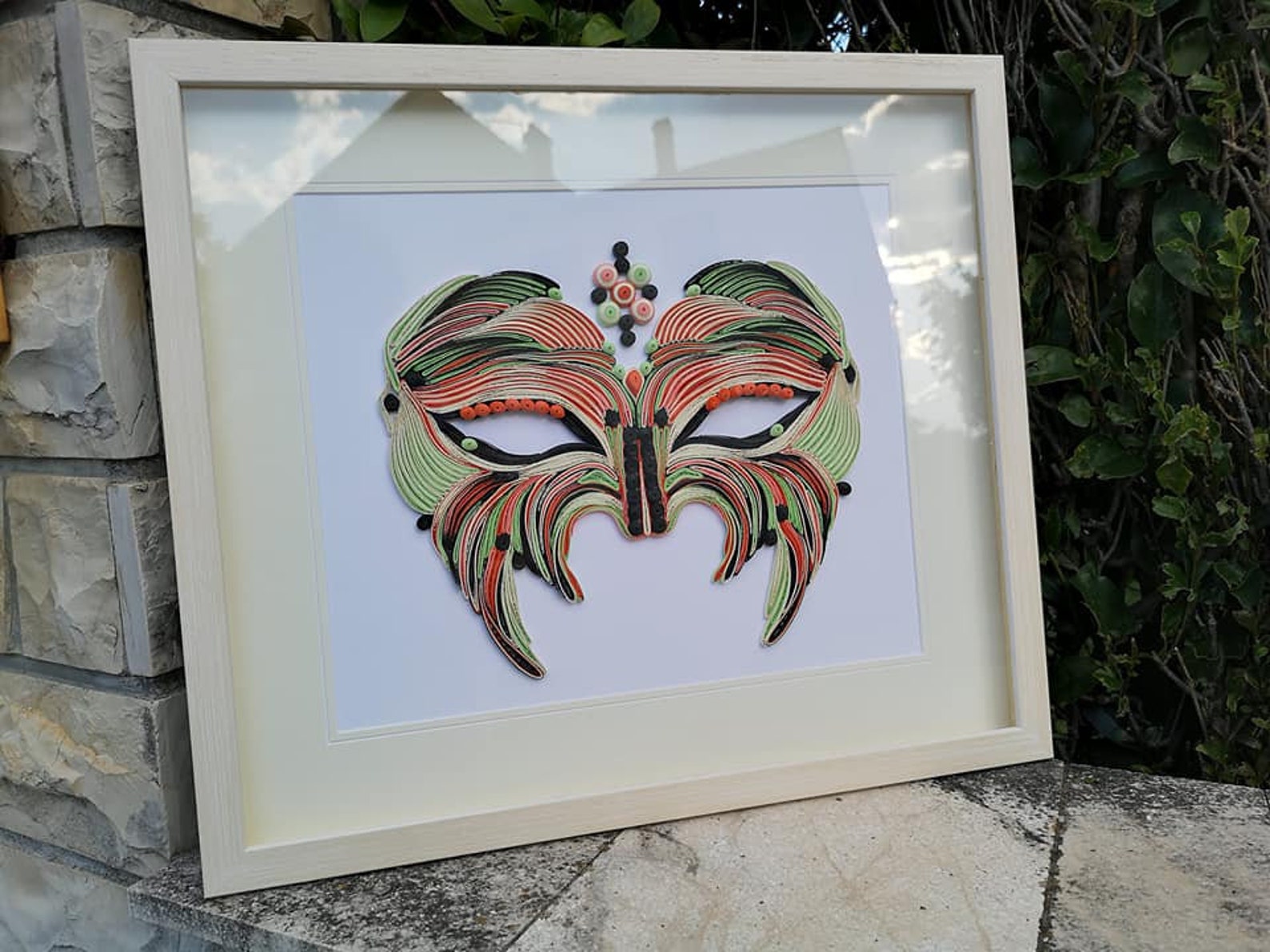 Quilling Paper Mask Wall Art Living Room Wall Decor Paper - Etsy